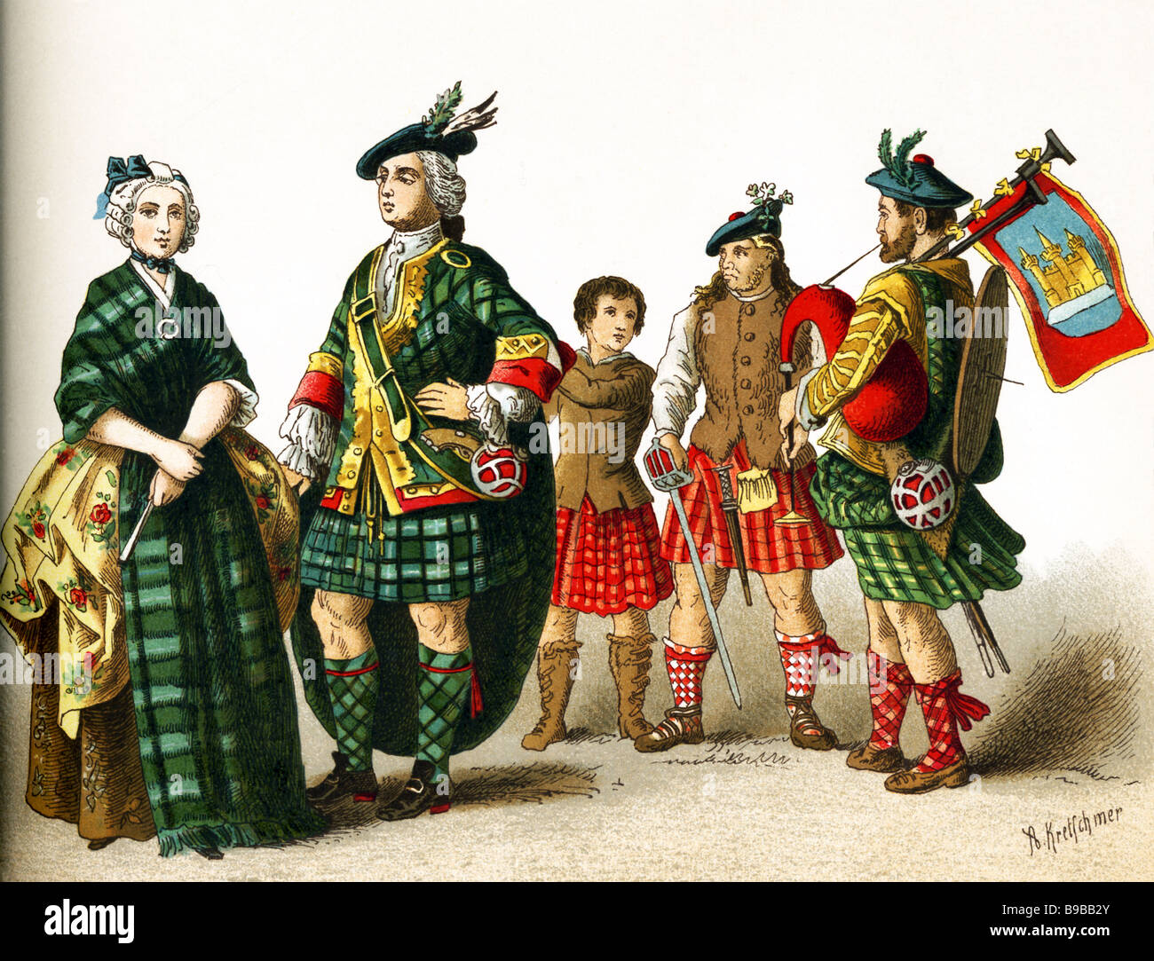 Highland dress 1700s hi-res stock photography and images - Alamy