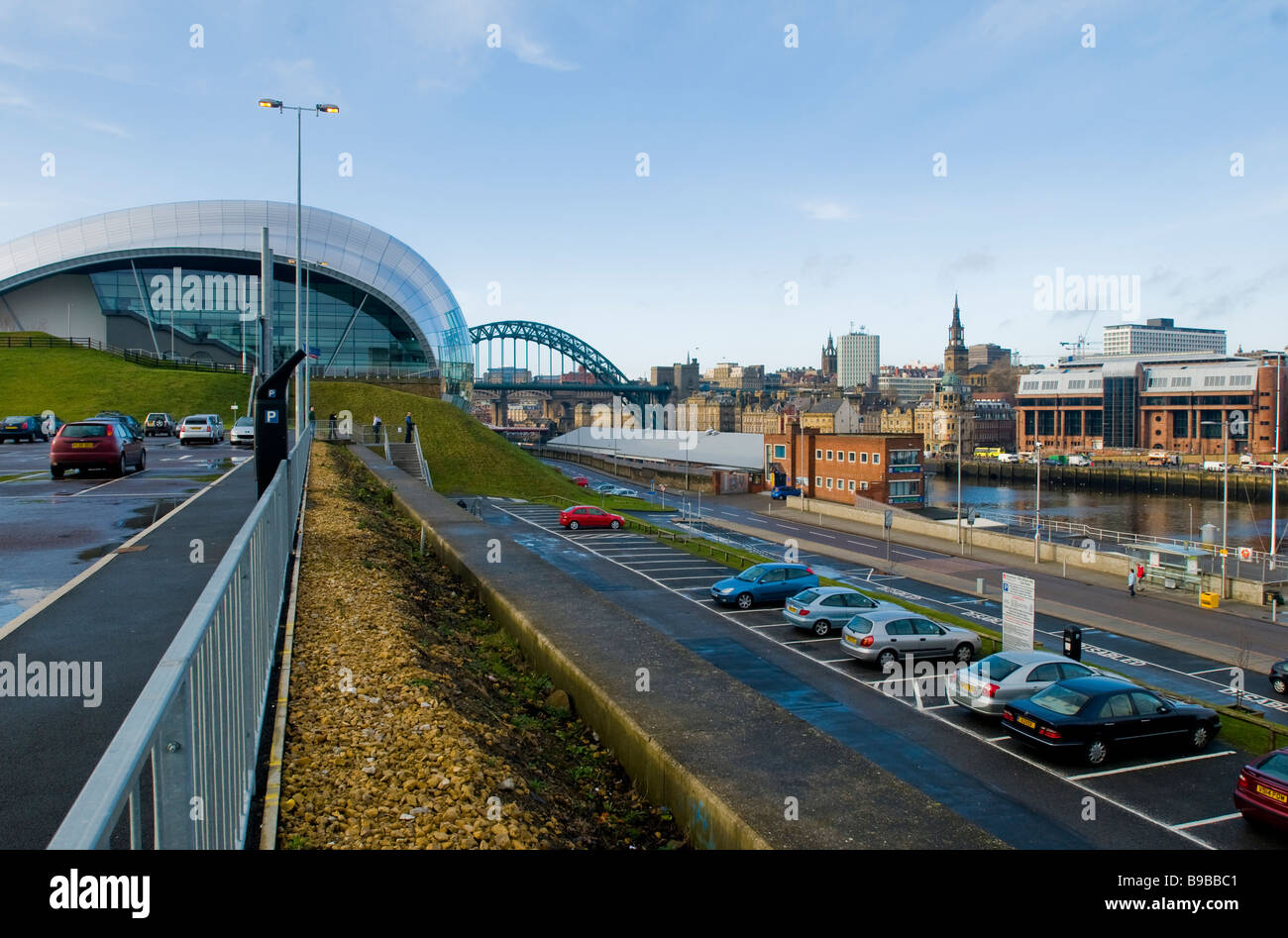 Modern development of the River Tyne quayside from Gateshead Stock ...