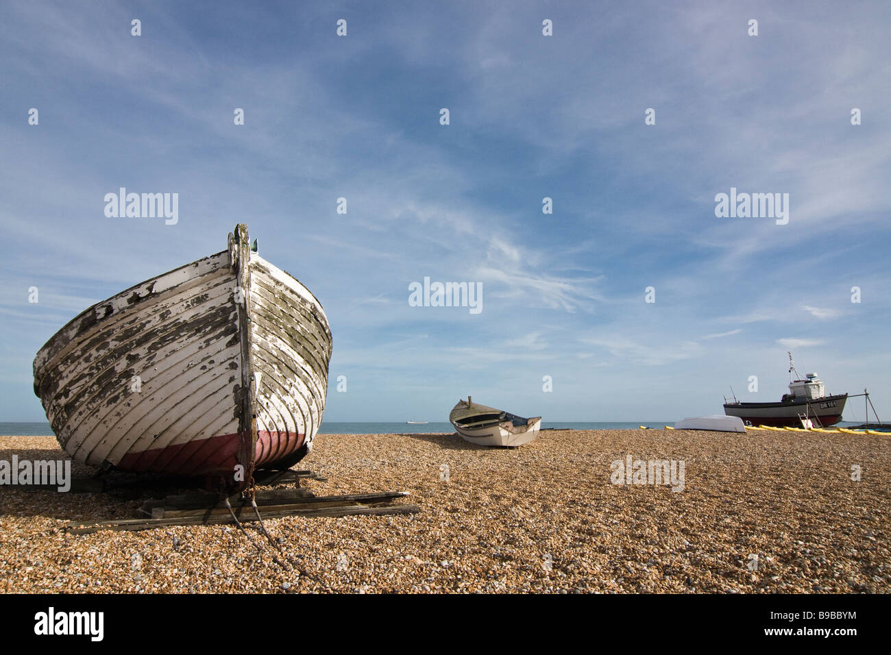 Fishing Boats on the Beach at Walmer, Deal, Kent Stock Photo - Alamy