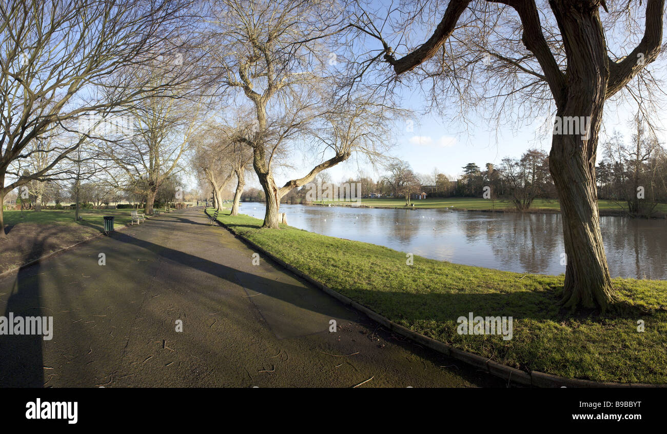 the river avon warwick warwickshire england uk Stock Photo - Alamy
