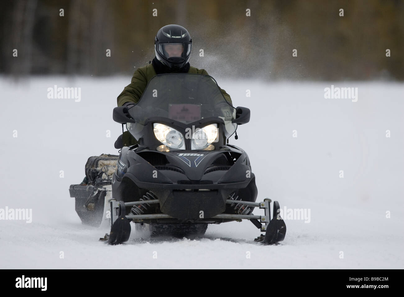 Snow Mobile Rider Stock Photo - Alamy