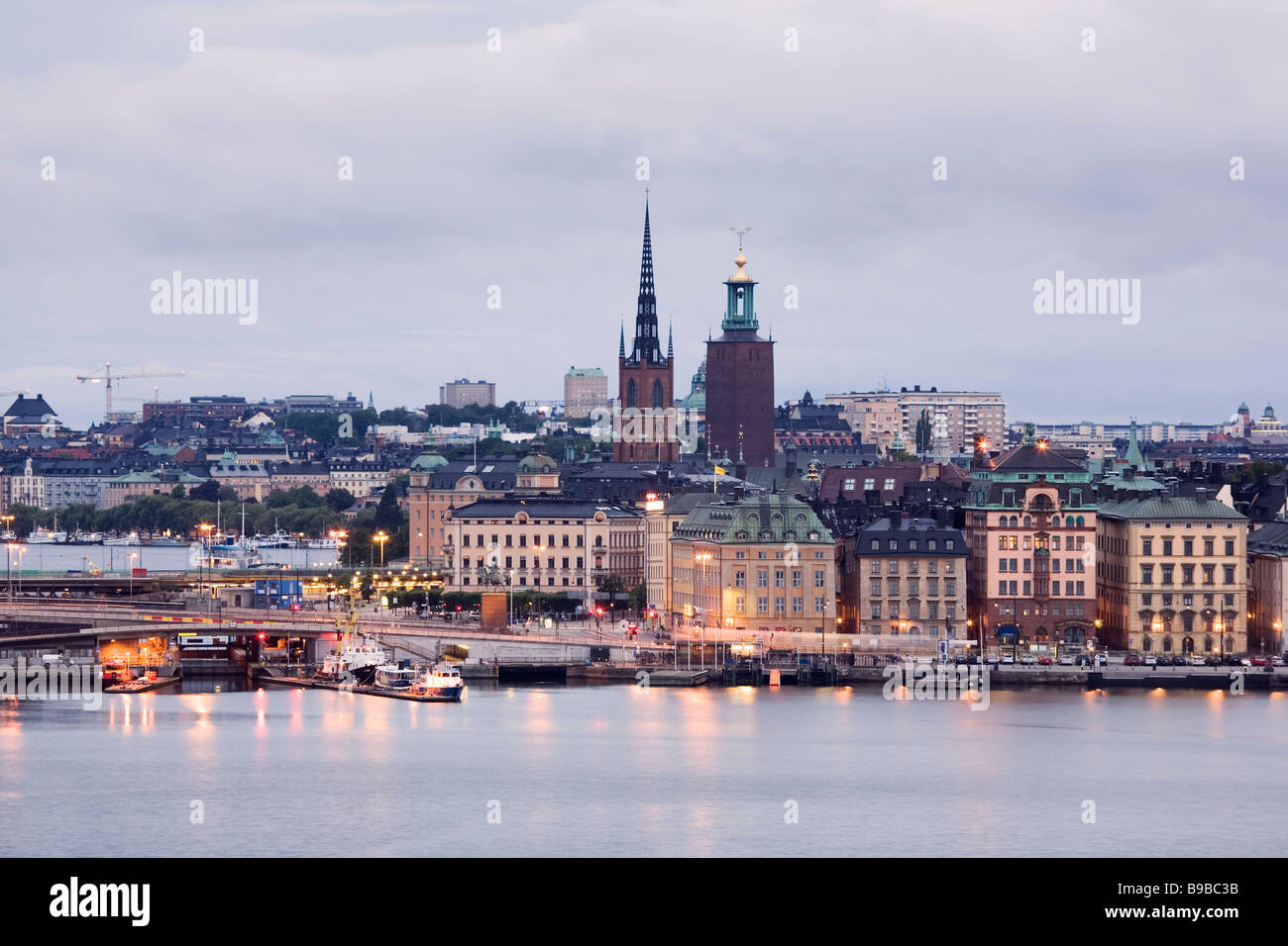 Stockholm, Sweden .View across Lake Malaren towards Gamla Stan and ...