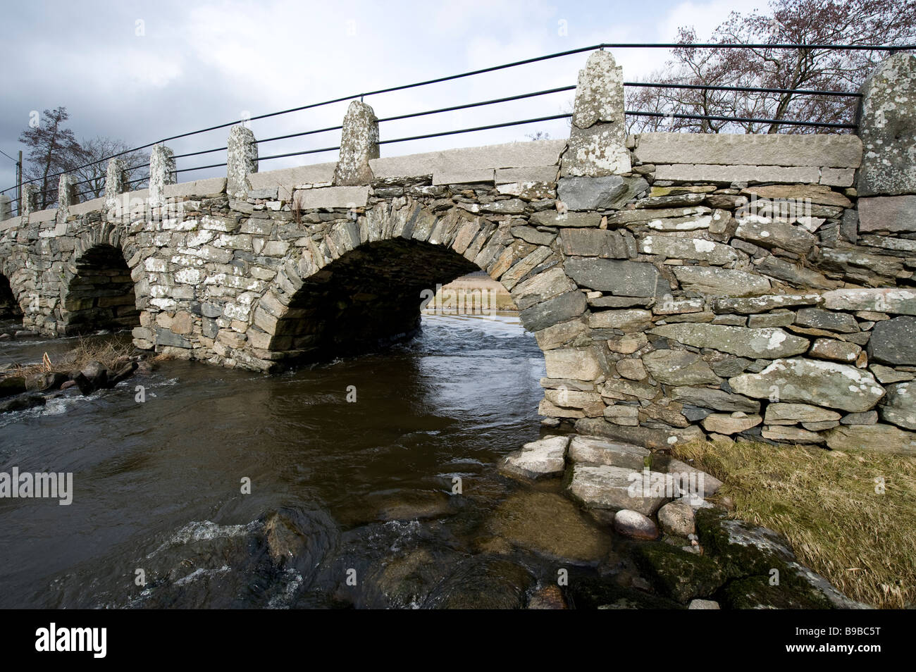 Swedish old stone bridge Stock Photo - Alamy