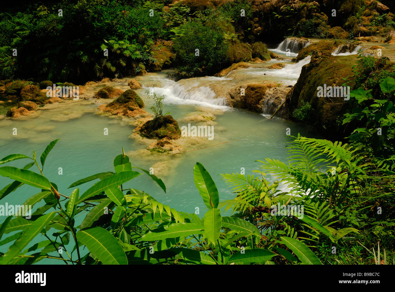 Blue Lagoon, Kuang Si Falls, Luang Prabang, Laos Stock Photo - Alamy