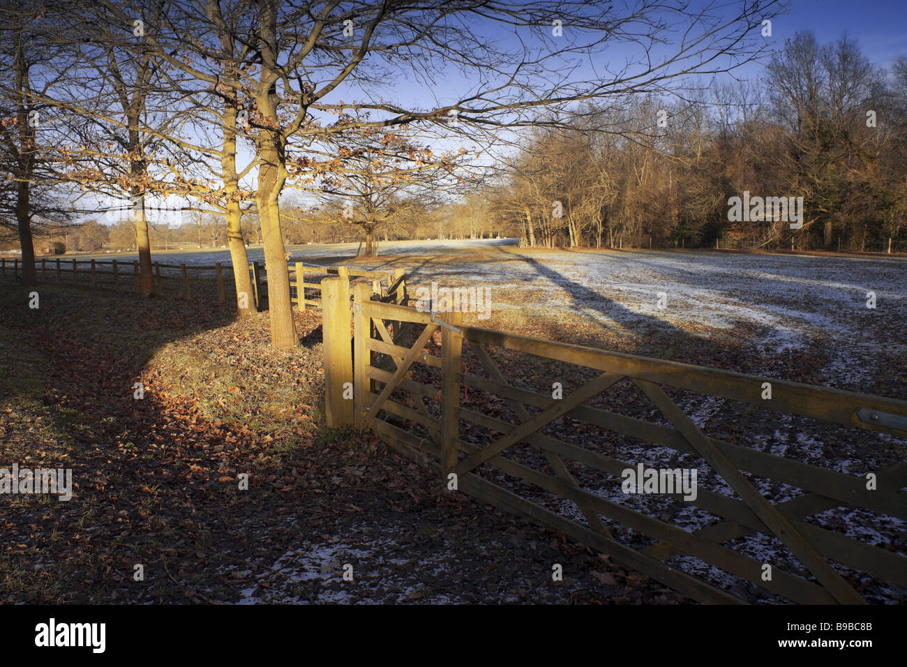 a gated entrance to field Stock Photo - Alamy
