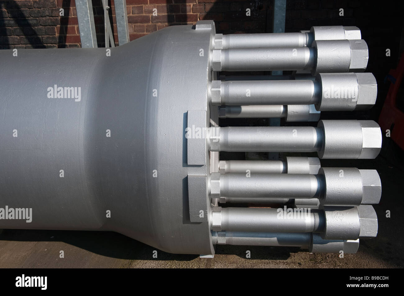 One end of an ICI Hot Catchpot a large metal cylinder used under ...