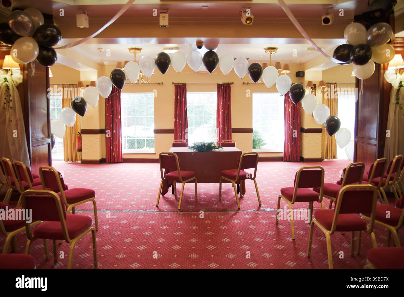 a room in a hotel prepared for a civil marriage ceremony Stock Photo ...
