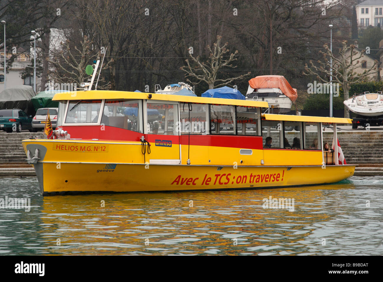 water taxi on lake geneva switzerland Stock Photo - Alamy