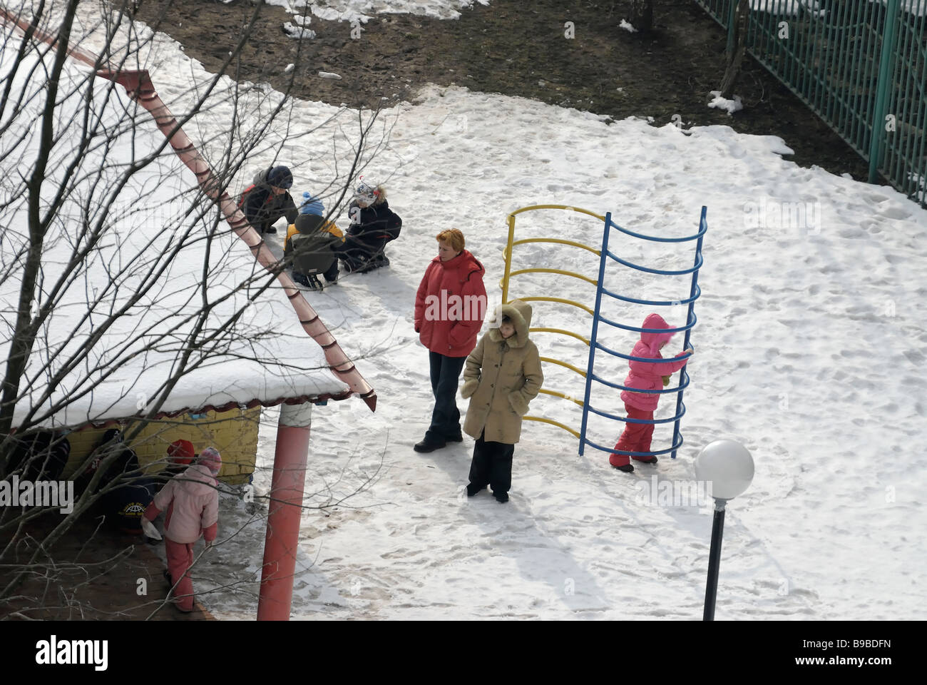 Playground of the Russian kindergarten Stock Photo - Alamy