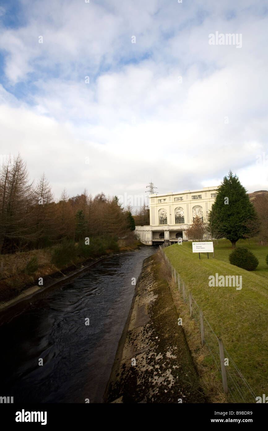 Hydro Electic pumping station on Loch Rannoch Scotland Stock Photo - Alamy