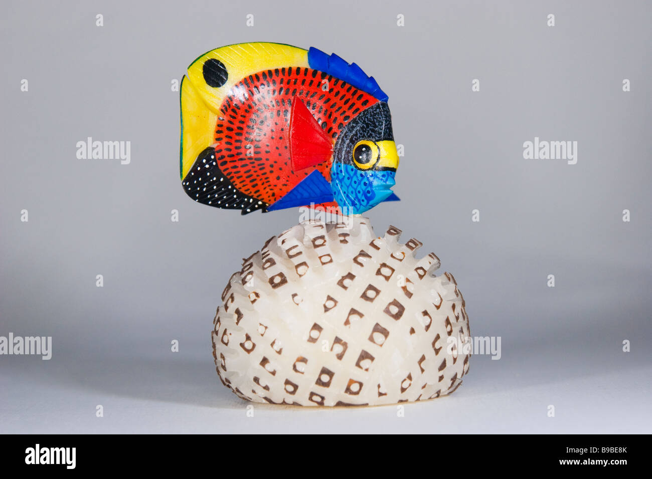 Colorful tagua nut fish carving. Made by the Embera and the Wounaan ...
