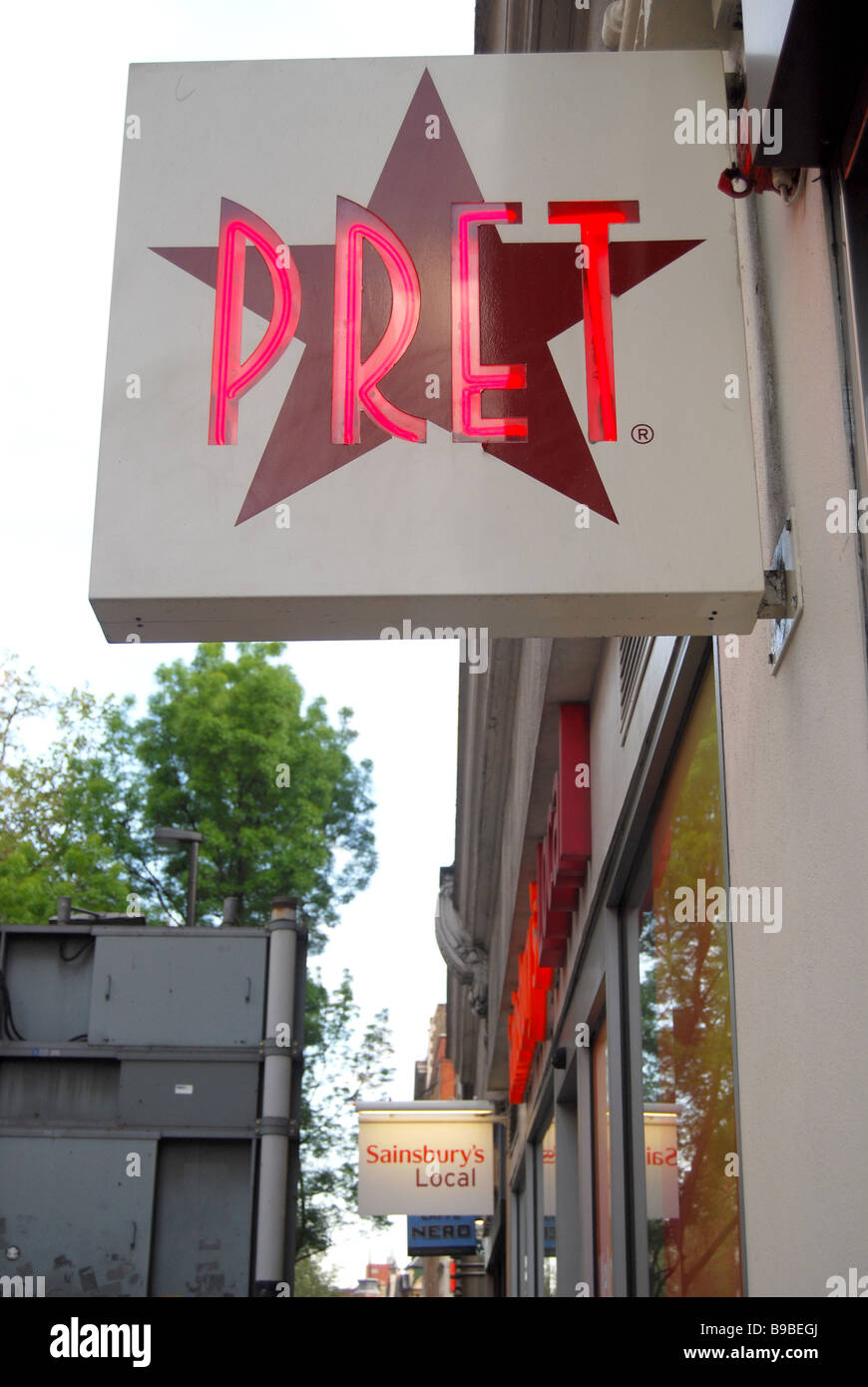 Pret a Manger shop sign Stock Photo - Alamy