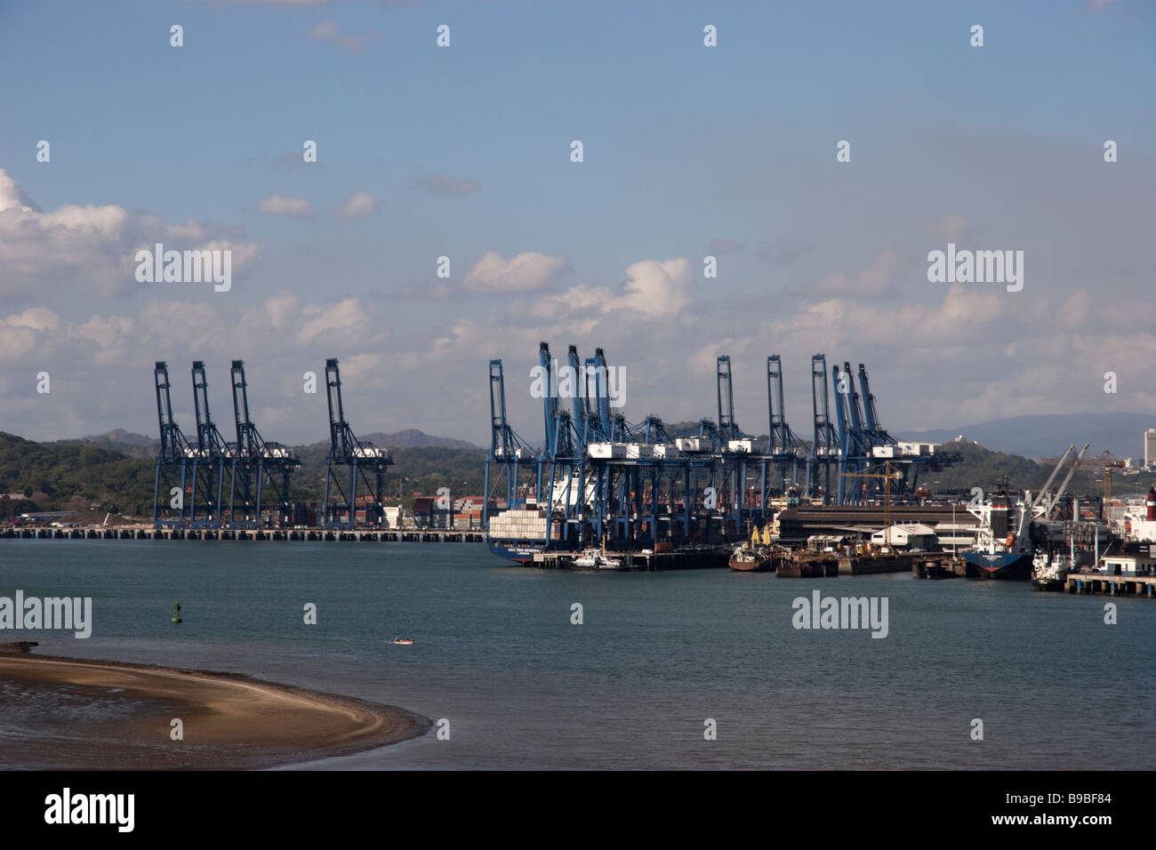 Panama Ports Company container port. Panama Canal, Republic of Panama ...
