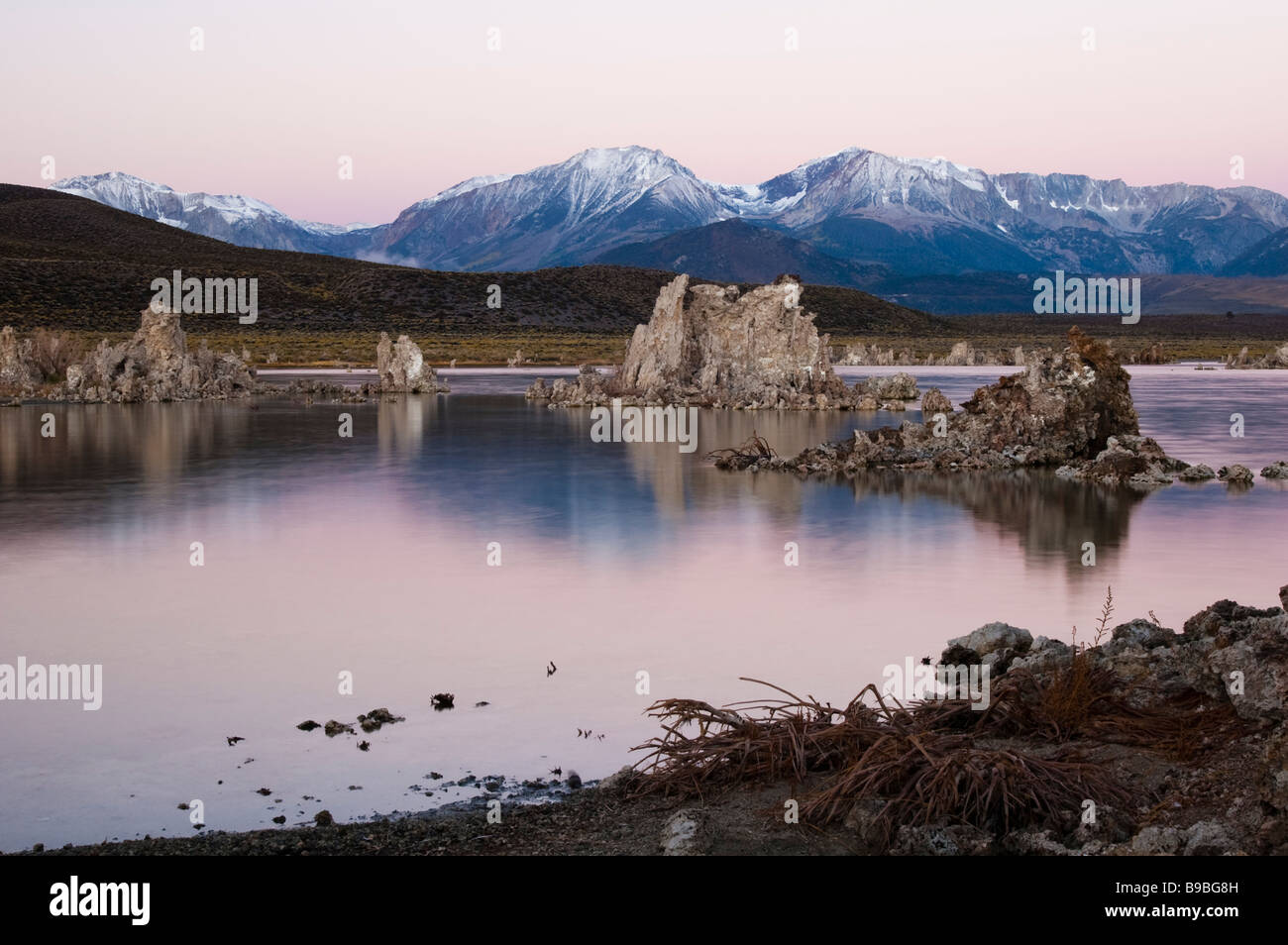 tufa formations on Mono Lake in the Owens Valley of California Stock ...