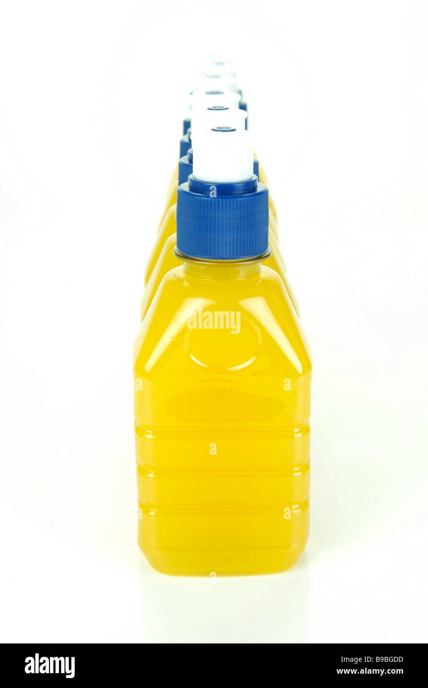 Pop top juice bottles isolated against a white background Stock Photo ...