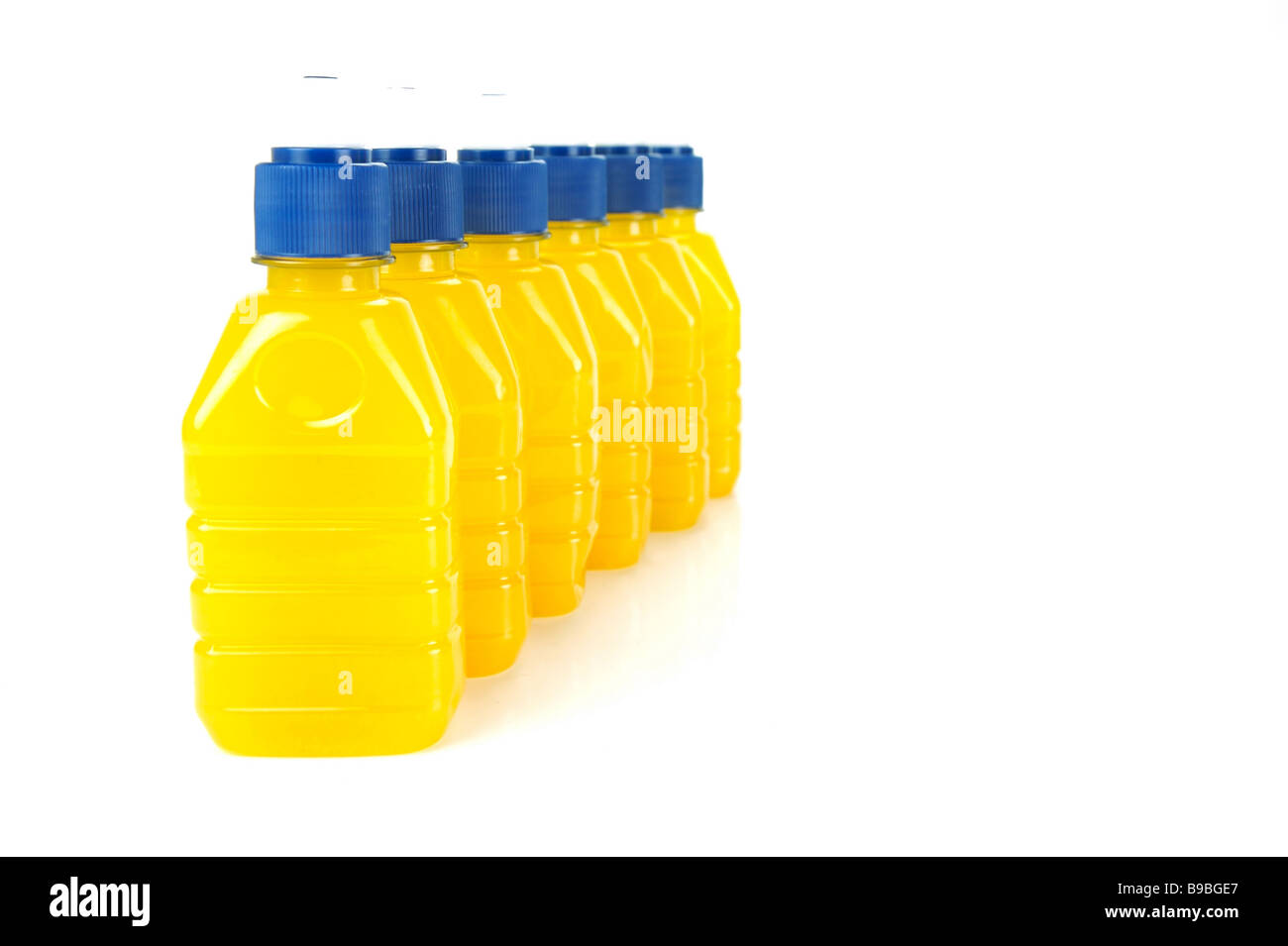 Pop top juice bottles isolated against a white background Stock Photo ...