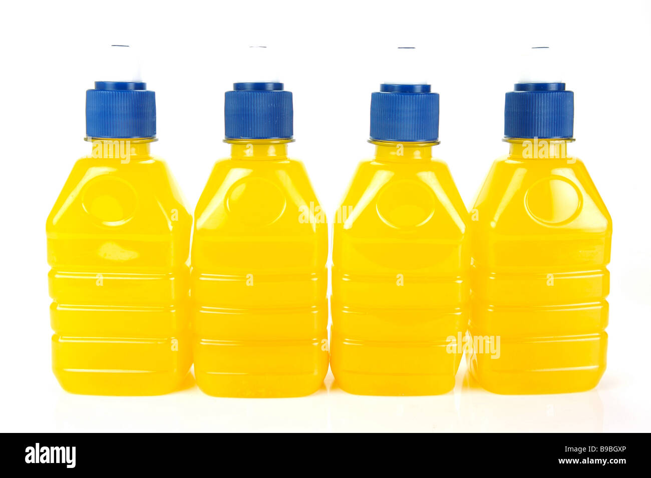 Pop top juice bottles isolated against a white background Stock Photo ...