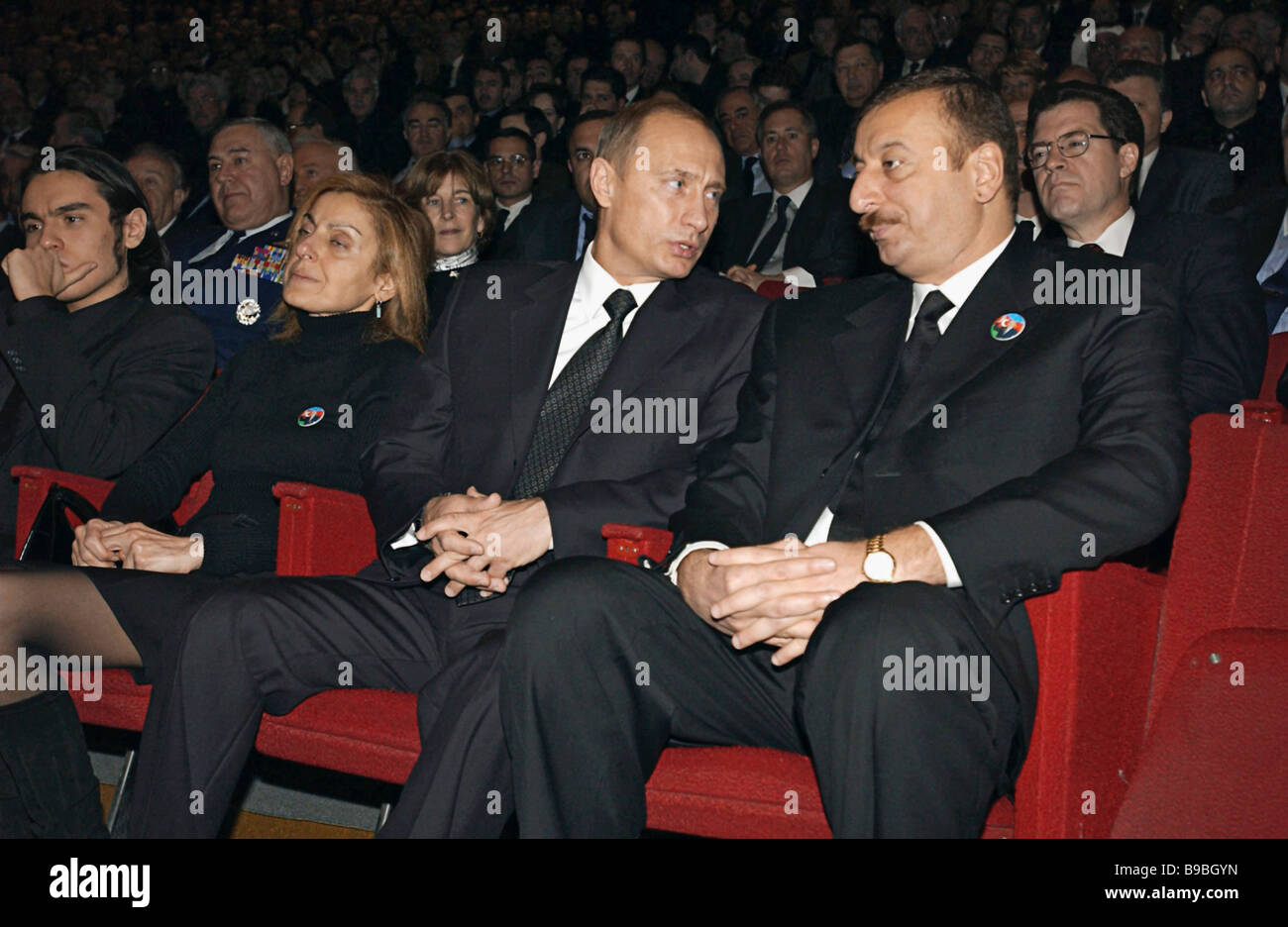 President Vladimir Putin and President Ilham Aliyev attending the ...
