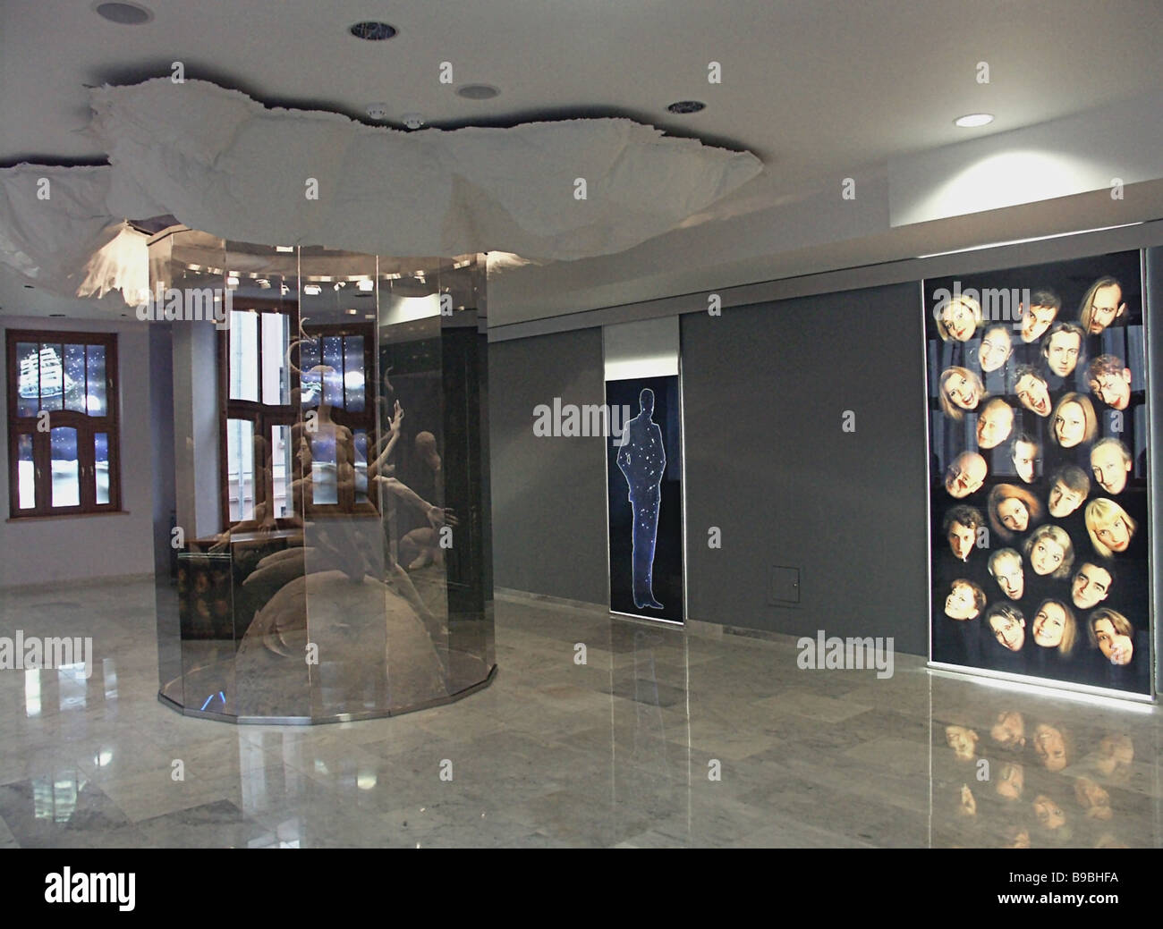 Foyer of the Moscow based Moon Theater Stock Photo - Alamy