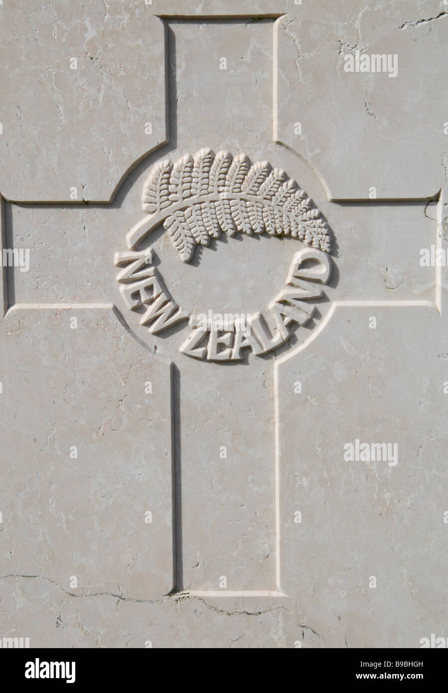 The New Zealand emblem which appears on all headstones in Commonwealth ...