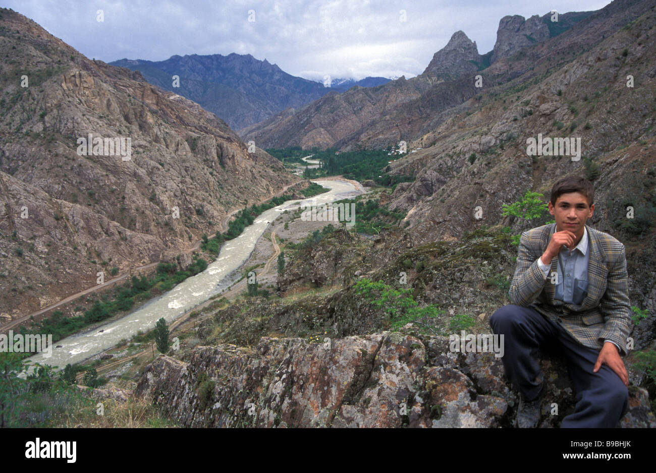 boy in Kackar Dag mountains Yusufeli Turkey Stock Photo - Alamy