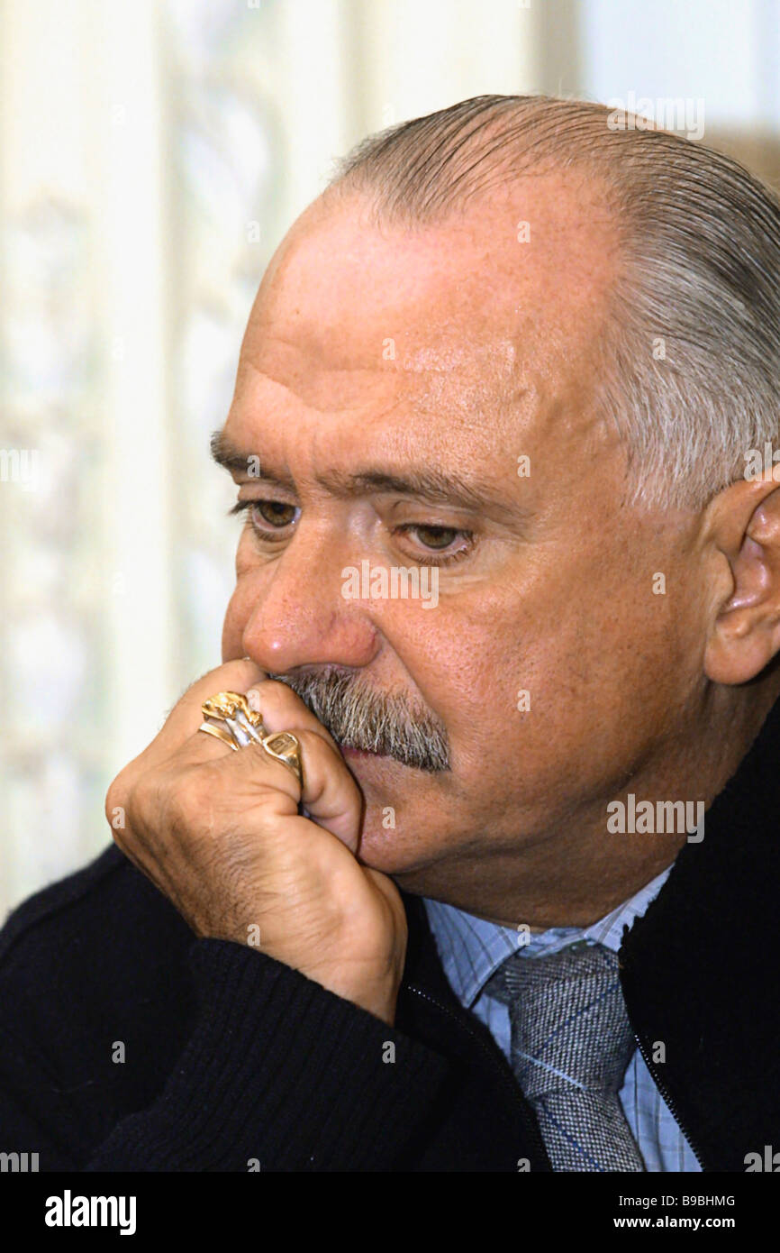 President of the Russian Culture Fund Nikita Mikhalkov at a news ...