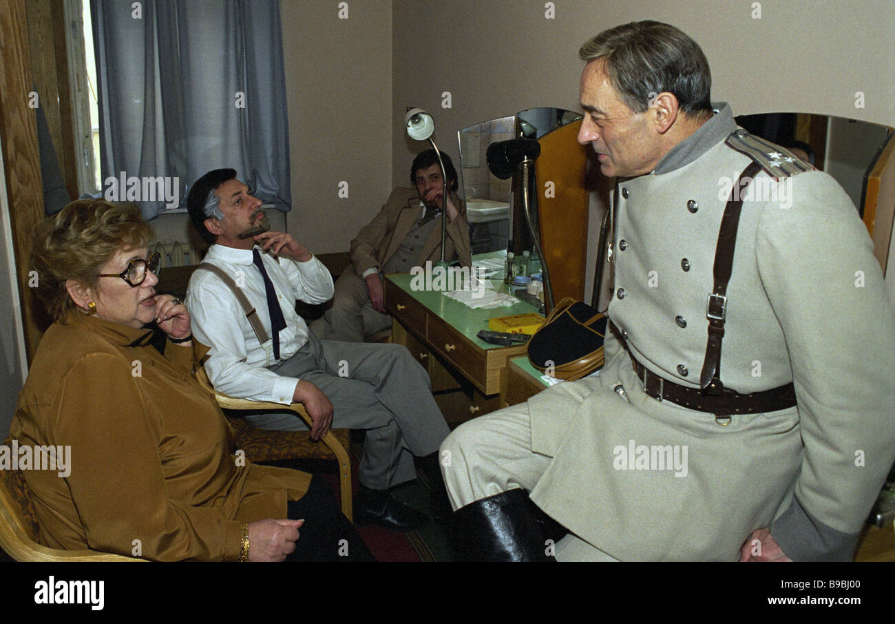 Leading actor of the Sovremennik Theater Valentin Gaft right at the ...