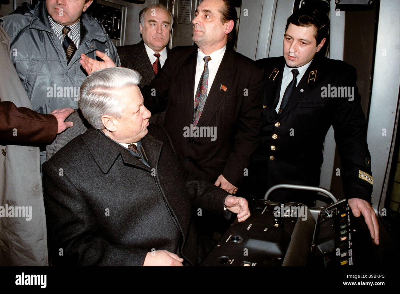 First Russian President Boris Yeltsin visited Moscow metro The 1990s ...