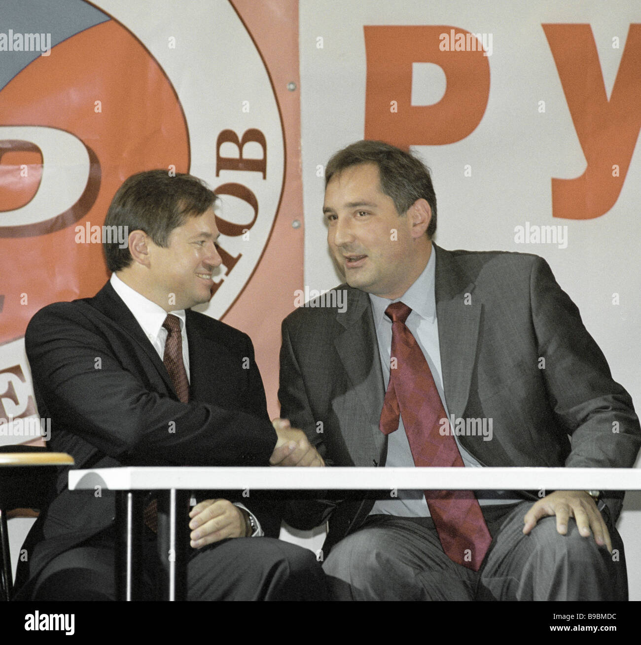 Sergei Glazyev left and Dmitri Rogozin Russian Regions political party ...