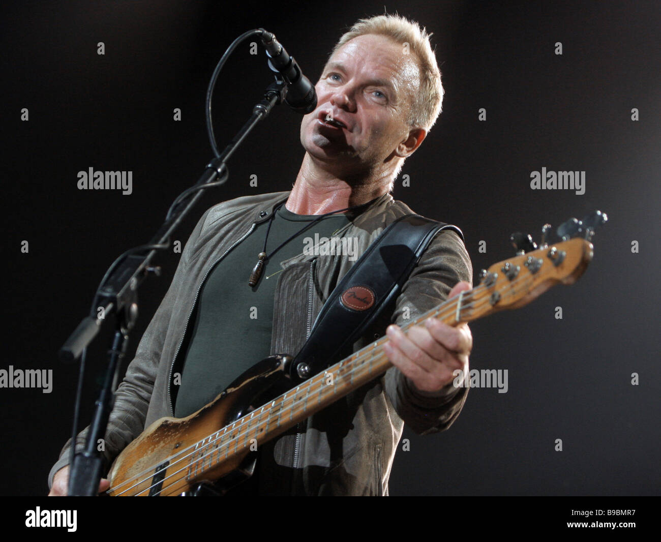 British musician Sting performing at the Olimpiisky Sports Complex ...