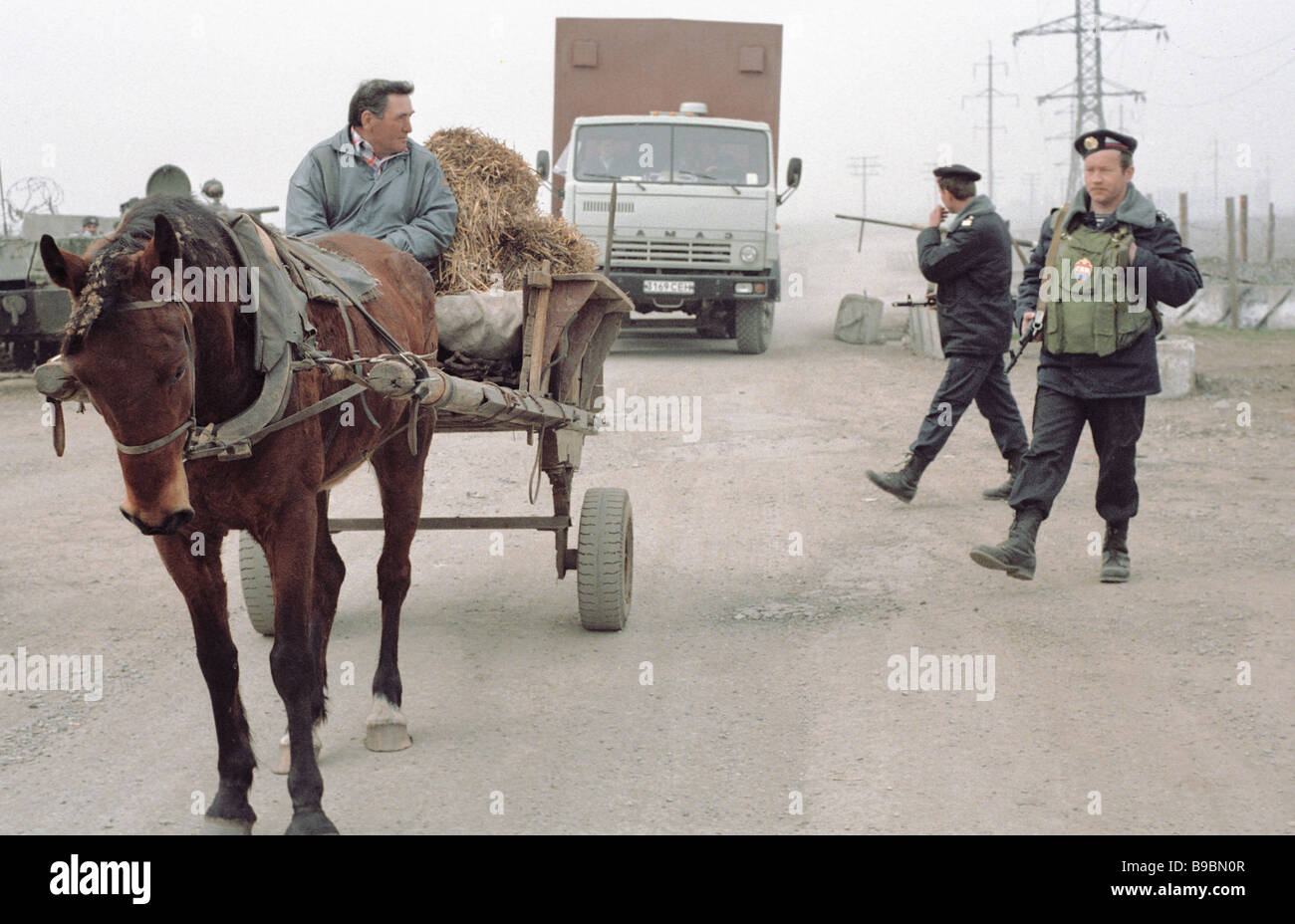 Soldiers of Russian peace keeping forces in North Ossetia and ...