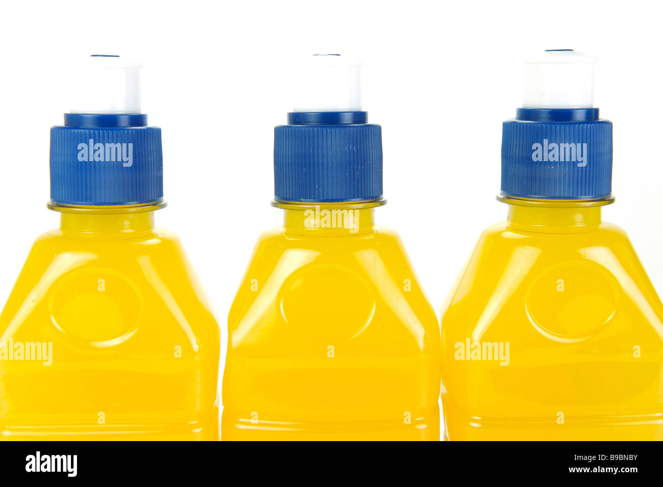 Pop top juice bottles isolated against a white background Stock Photo ...