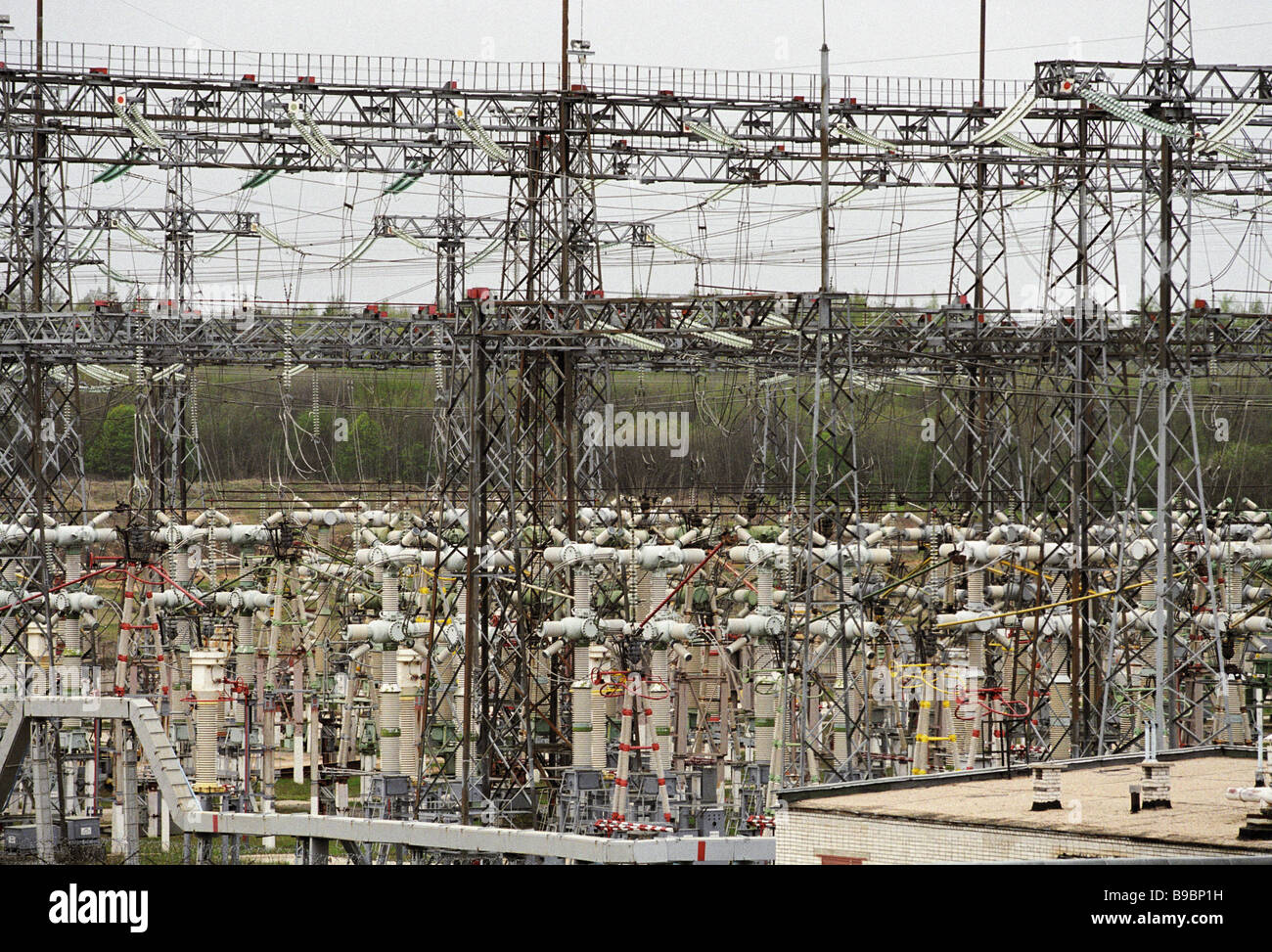 Kaliningrad nuclear power plant s power distribution network Stock ...