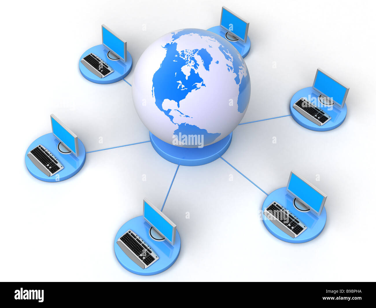 Global computer network Stock Photo - Alamy