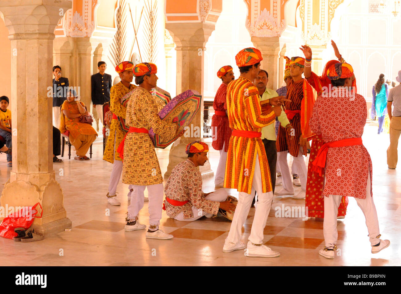 A traditional dance troupe performing in the City Palace of Jaipur in ...