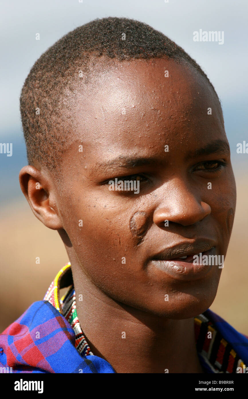 portrait of a Masai man Stock Photo - Alamy