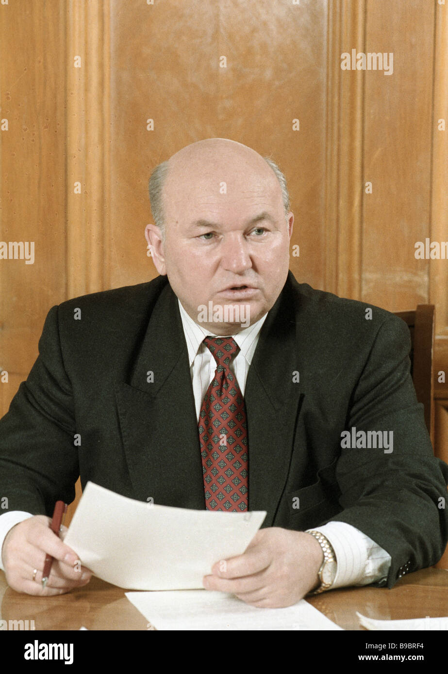 Moscow Mayor Yuri Luzhkov Stock Photo - Alamy