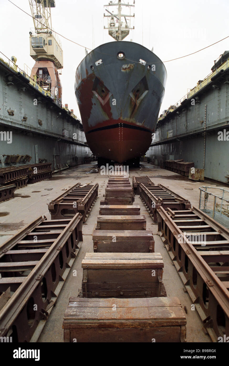 A dry dock in a shipyard Klajpeda Lithuania Stock Photo - Alamy