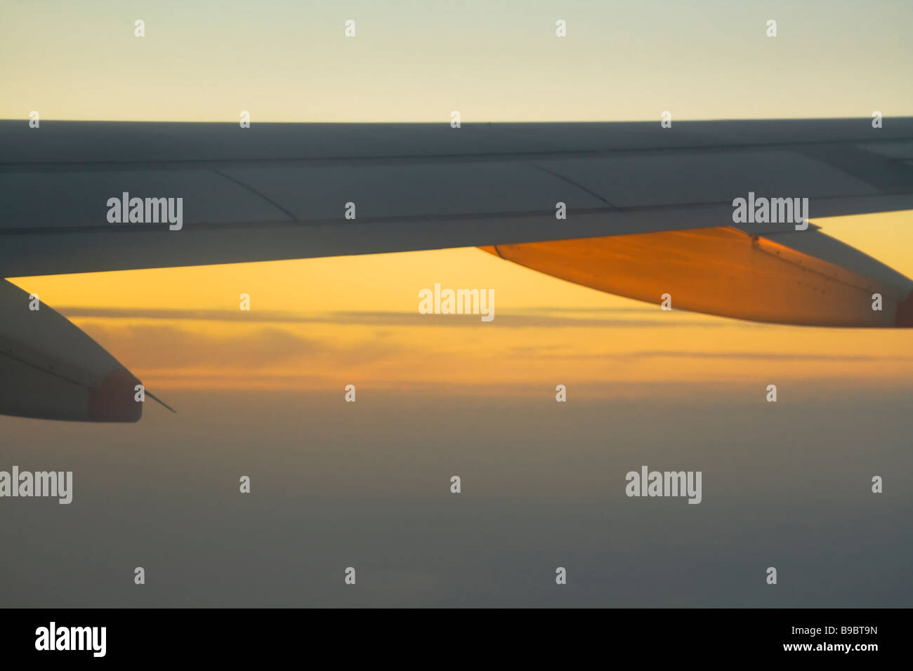 Colorful sunset from airplane view hi-res stock photography and images - Alamy