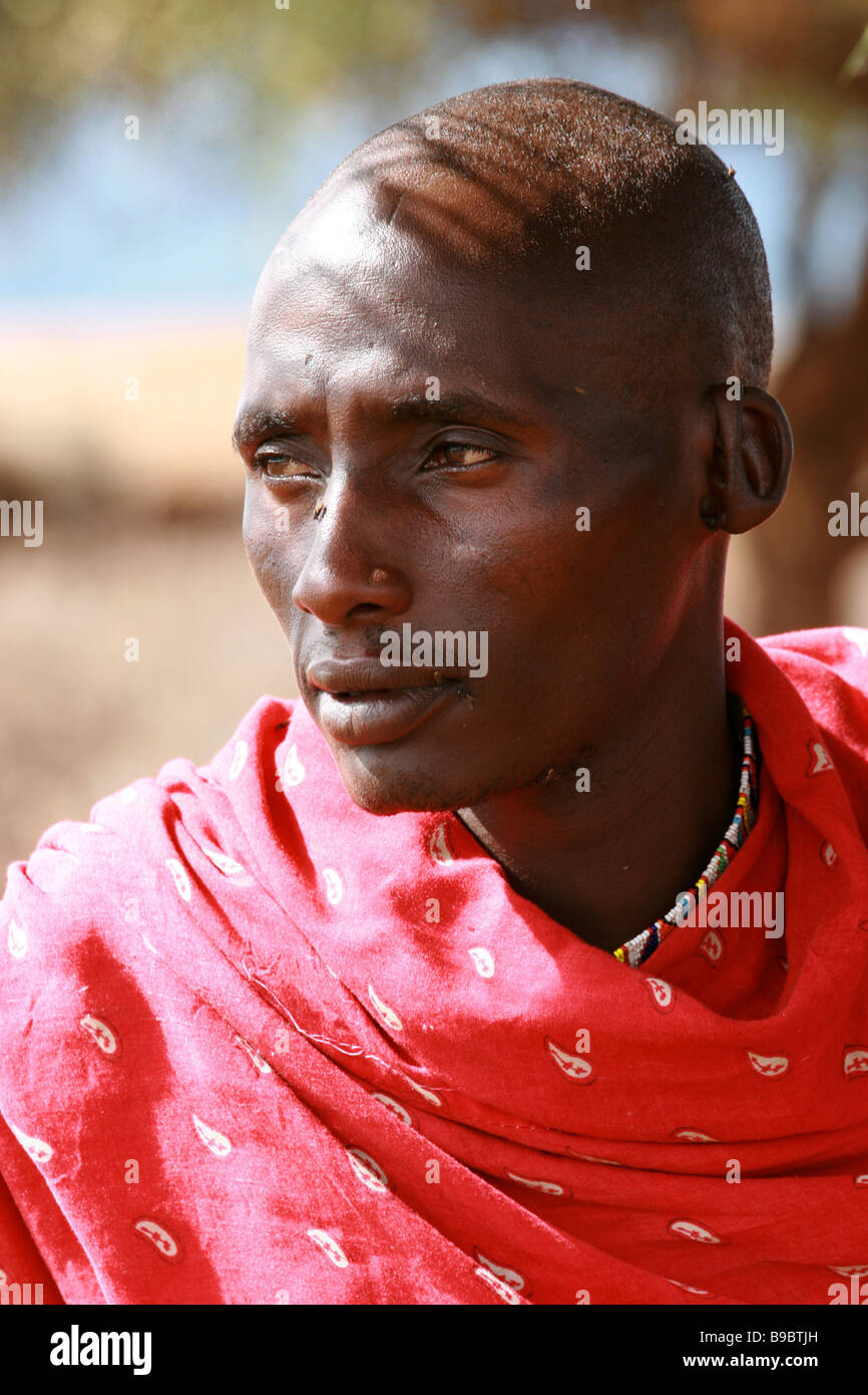 portrait of a Masai man Stock Photo - Alamy