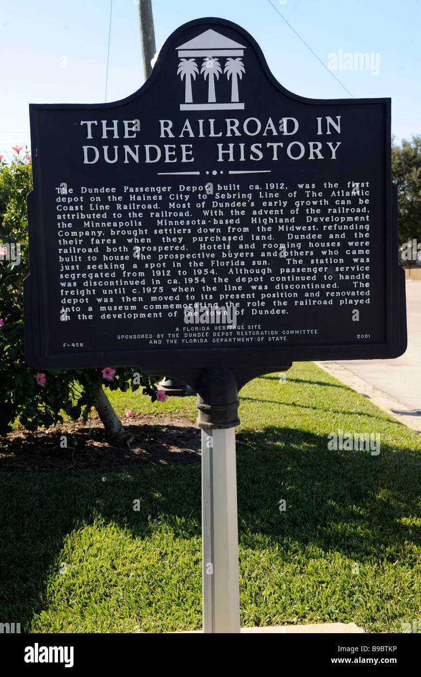 Historic Dundee Train Depot Museum Florida US Stock Photo - Alamy
