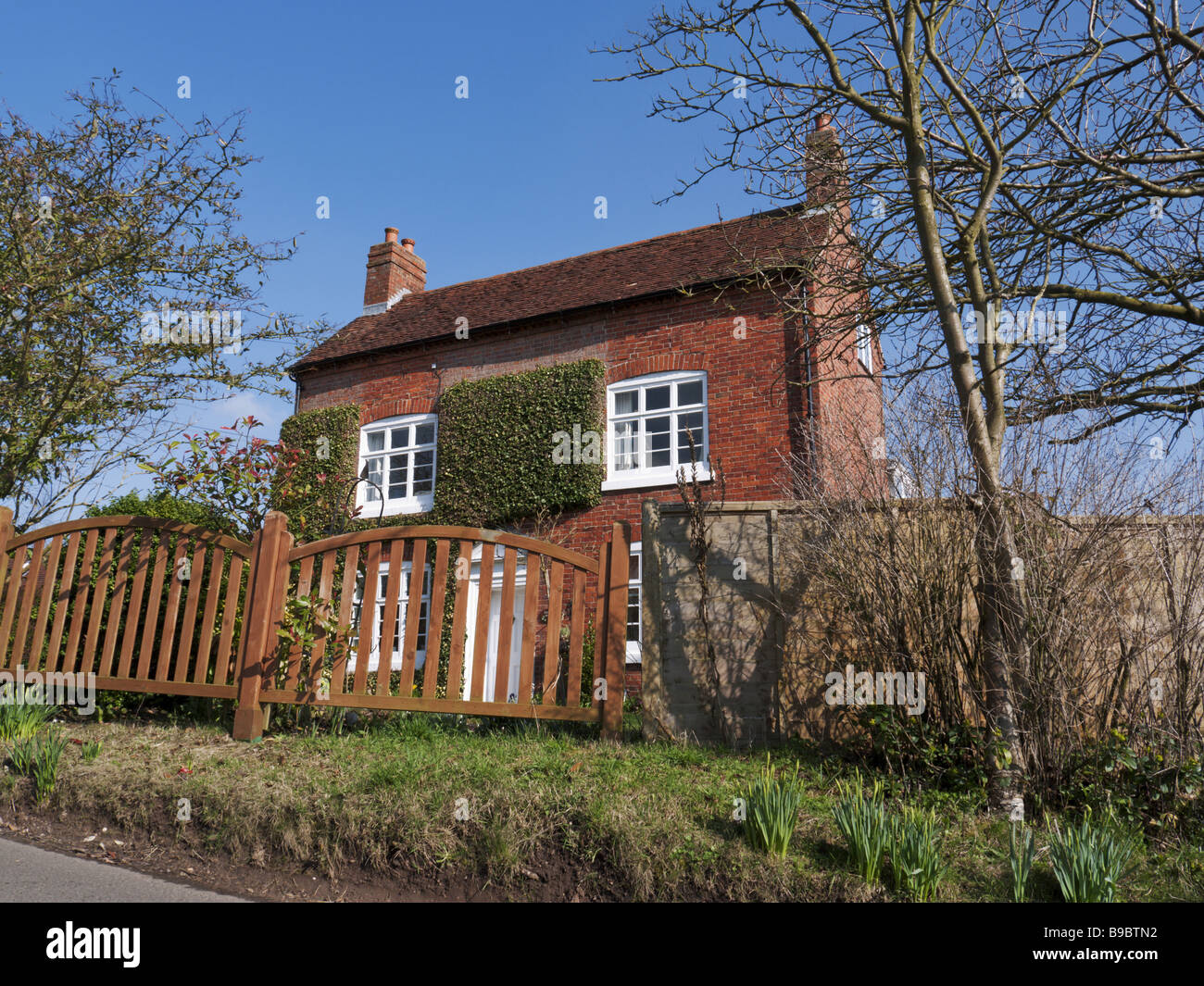 brick built house in countryside Stock Photo - Alamy