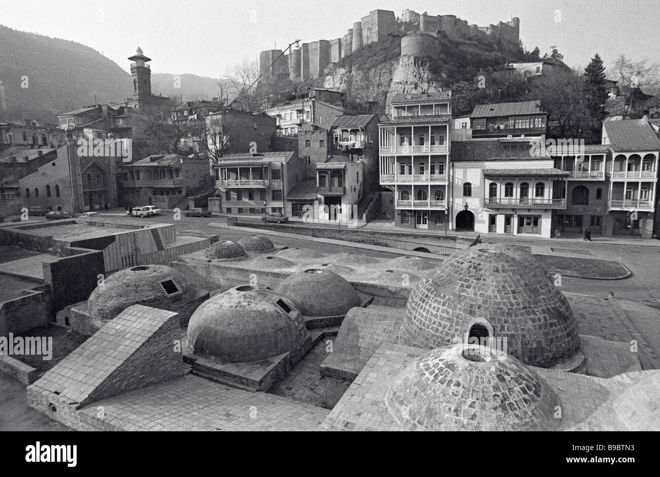 Abanotubani the famous district of sulphuric baths in Tbilisi Stock ...