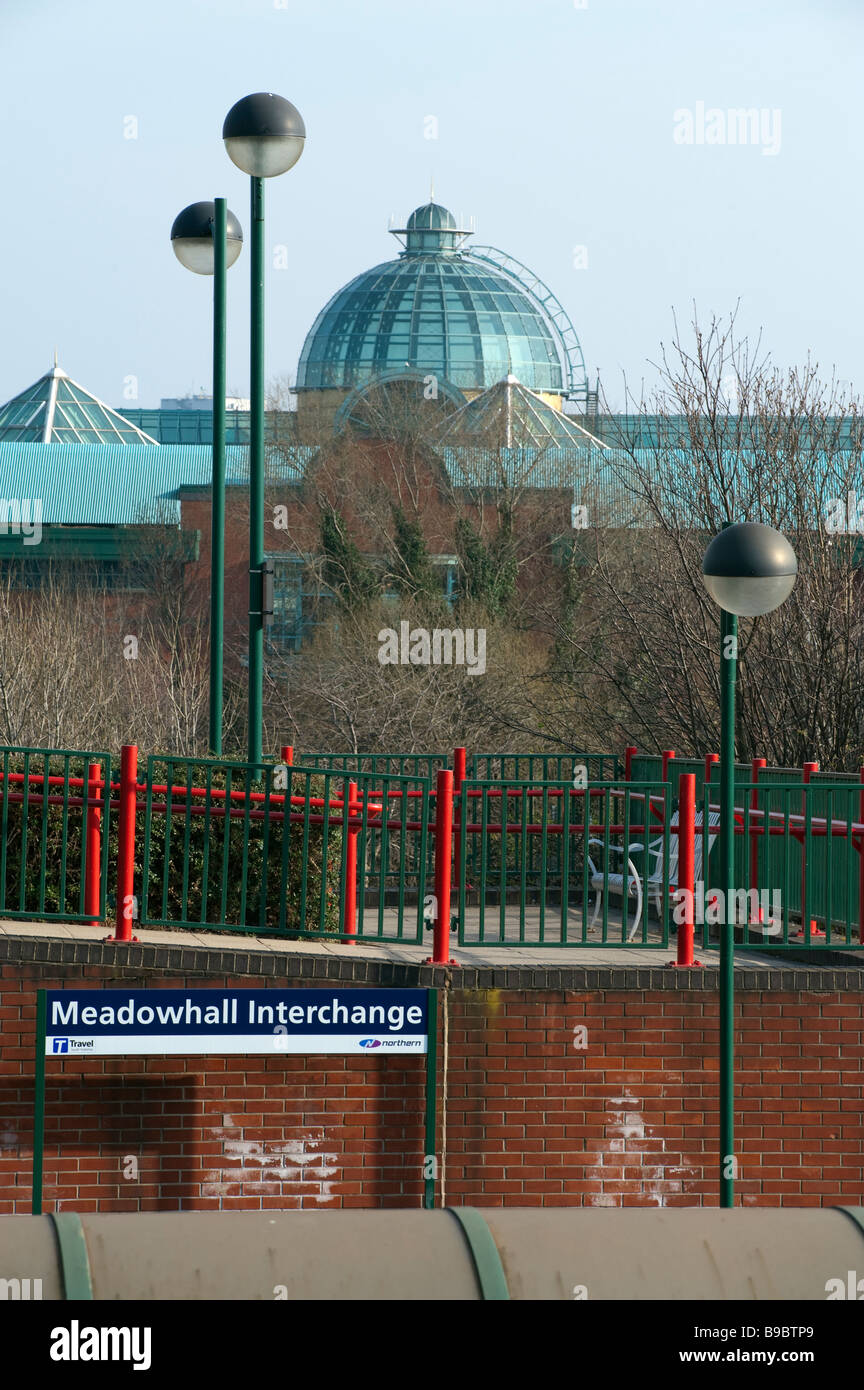 Railway platform,Meadowhall Interchange,Sheffield, "South Yorkshire ...