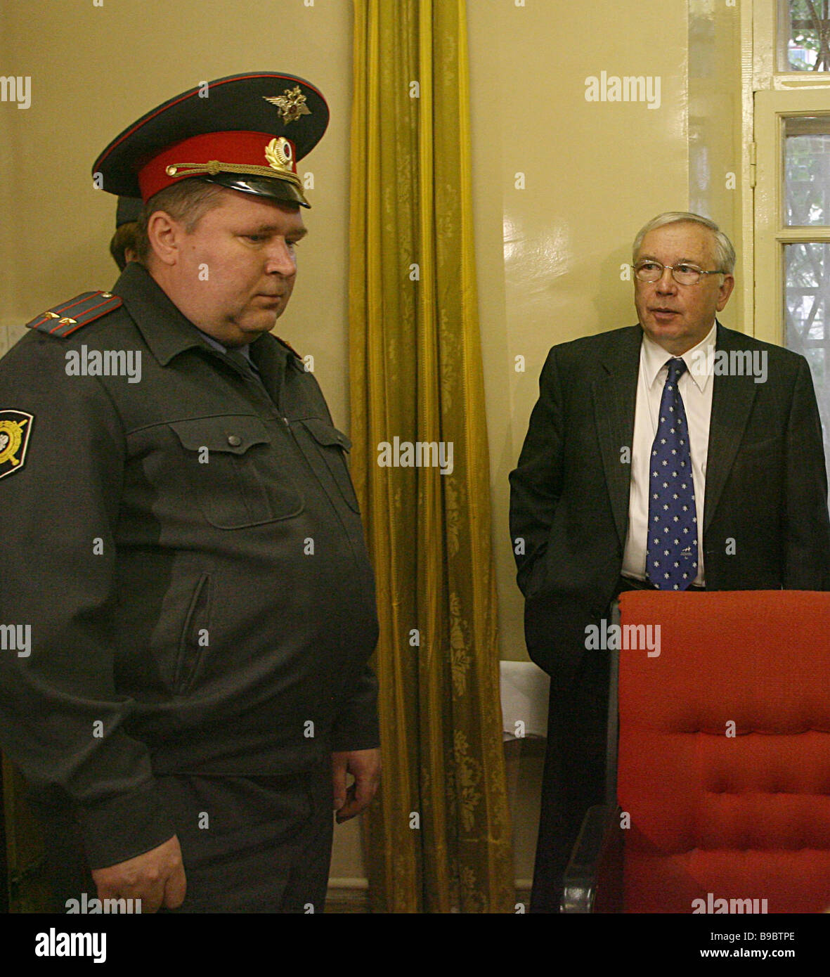 Vladimir Lukin Russia s Human Rights Commissioner right visiting the ...