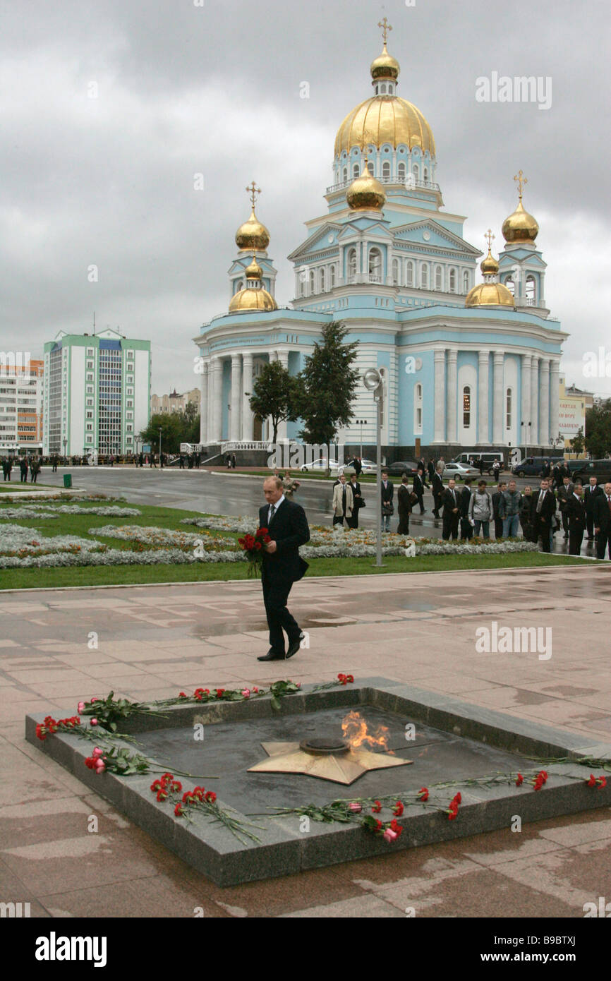 Russian President Vladimir Putin during the Admiral Fyodor Ushakov ...