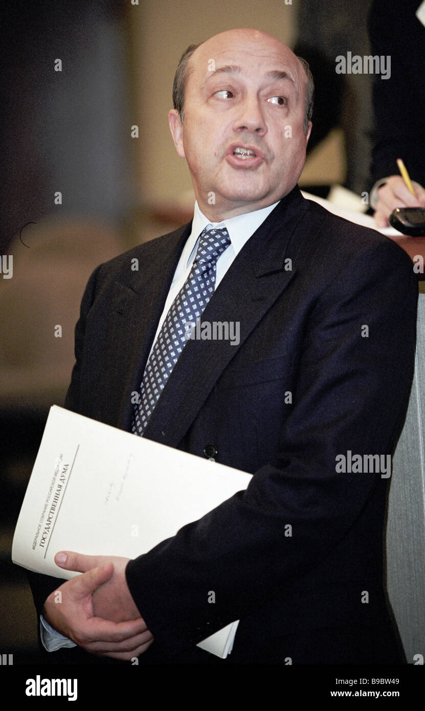 Russian Foreign Minister Igor Ivanov at a plenary session of the ...