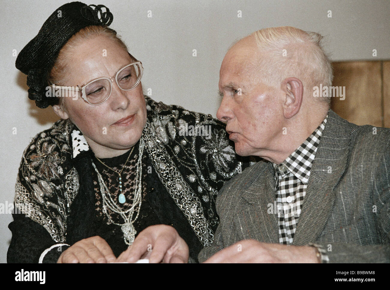 Russian nobility representatives Vera Orlova left and Sergei Rayevsky ...