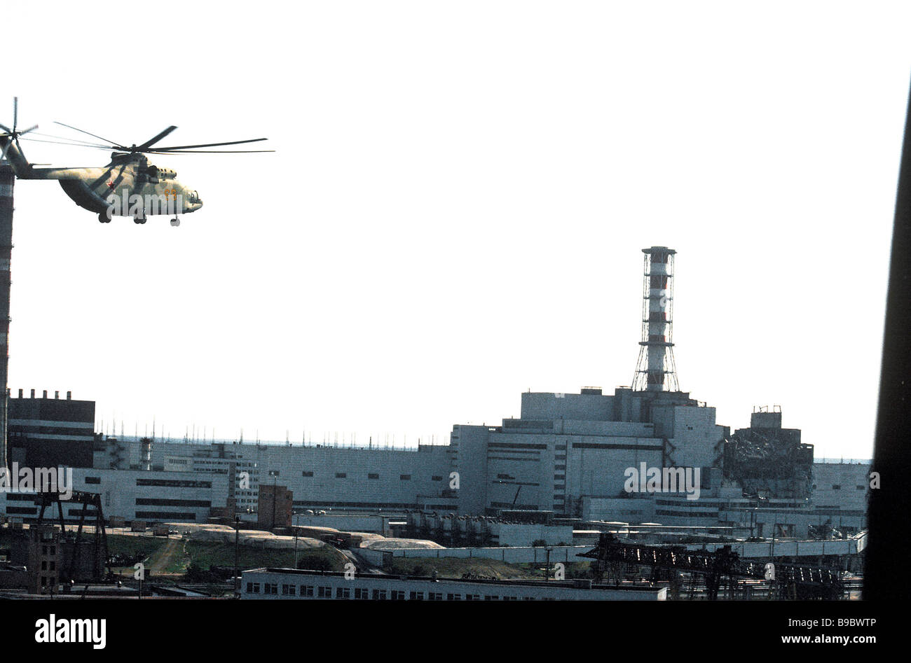 The Chernobyl nuclear power plant after the disaster of April 26 1986 ...