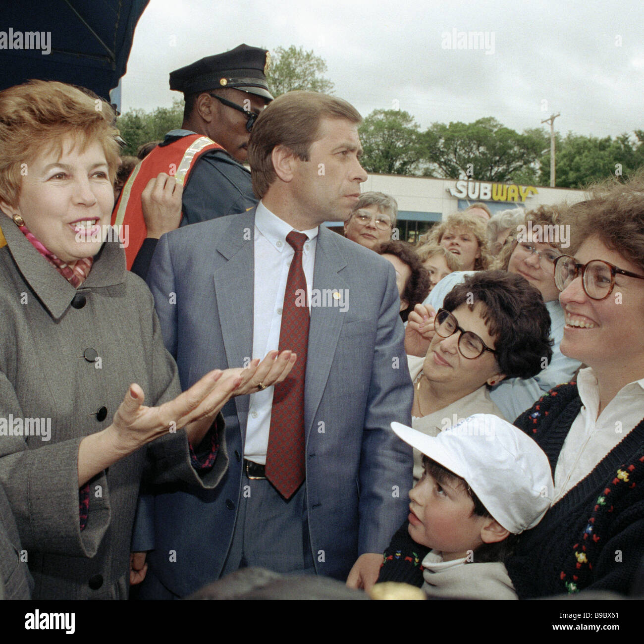 Raisa Gorbachev the wife of USSR President Mikhail Gorbachev left in ...